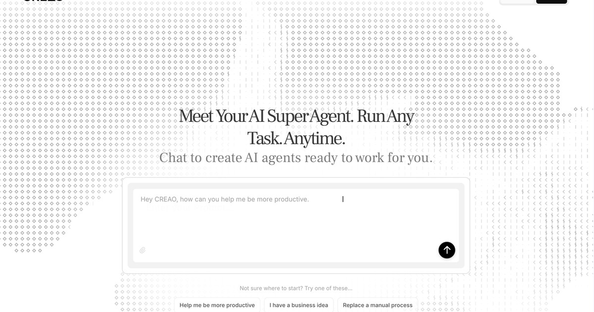 Creao AI - Build and run agentic AI apps with no code | Somi AI