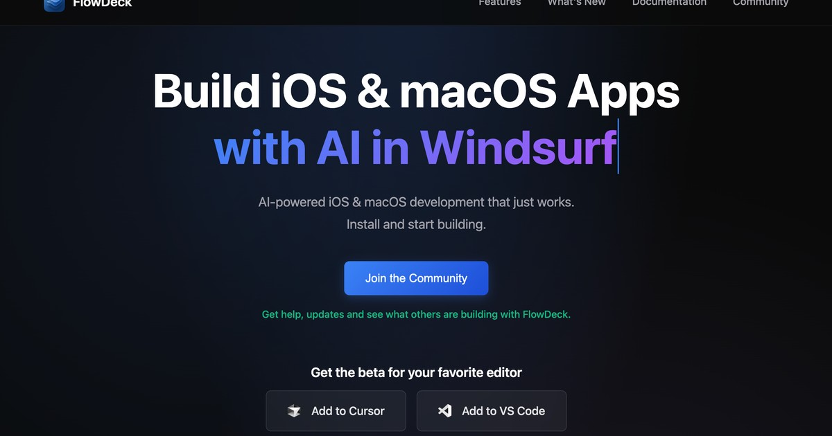 FlowDeck - Build iOS and macOS apps inside VS Code. | Somi AI