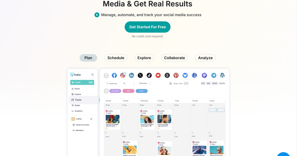 Publer - Social media management platform | Somi AI